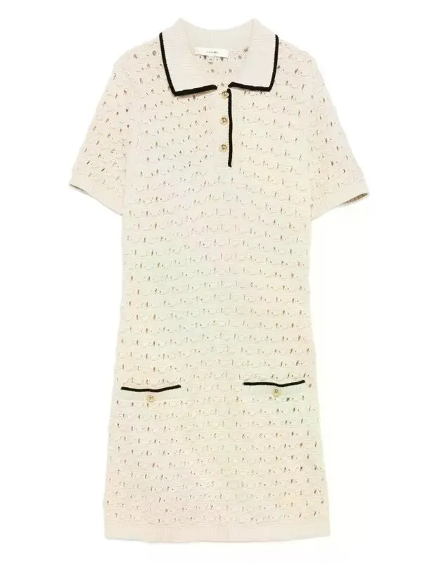 FRAME The Bauble Open-knit Mini Dress
