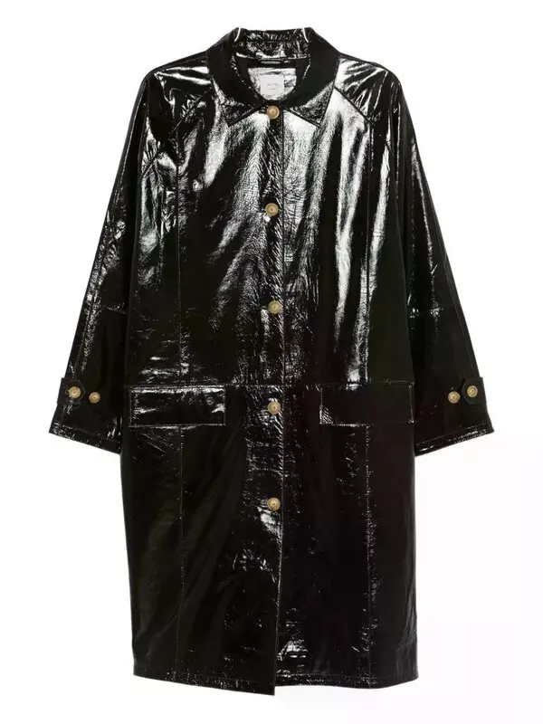 ALYSI Buttoned Leather Coat