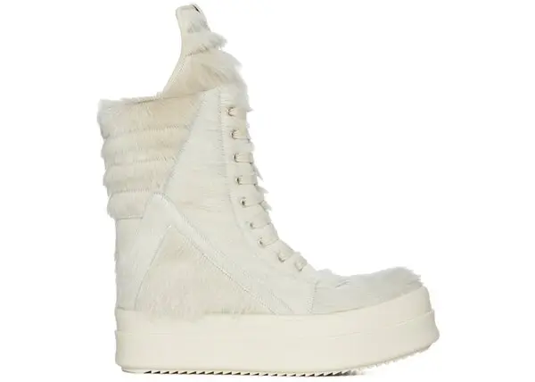 Rick Owens Concordians Mega Geobasket Unshaved Cow Leather