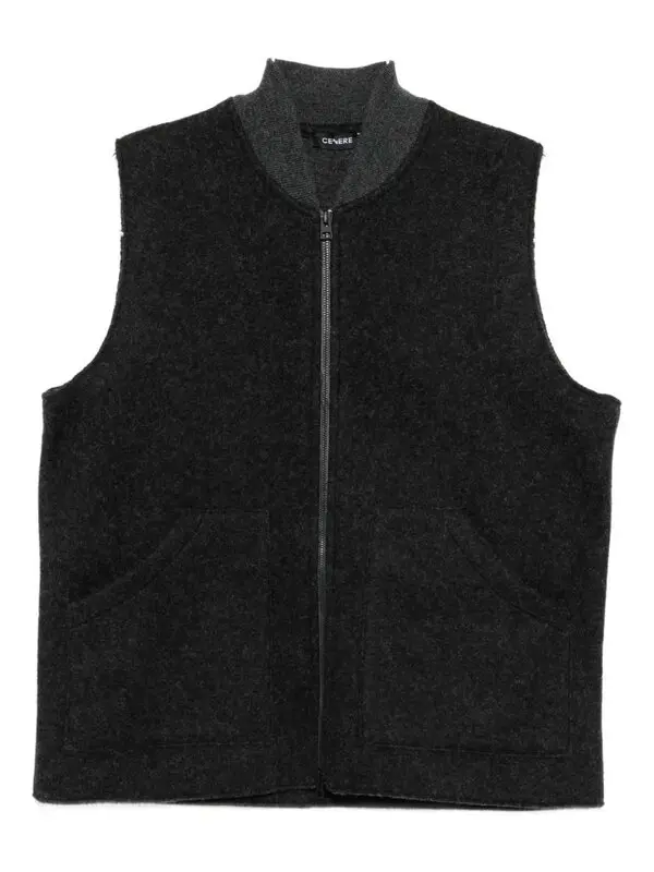 CENERE GB Zip-up Patch-pocket Vest