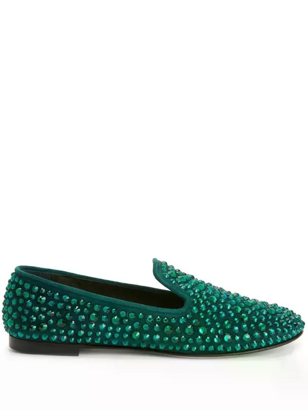 GIUSEPPE ZANOTTI Evangeline Crystal-embellished Loafers