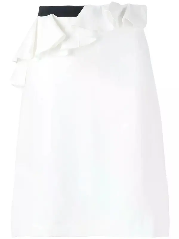 Giambattista Valli Ruffled Straight Skirt