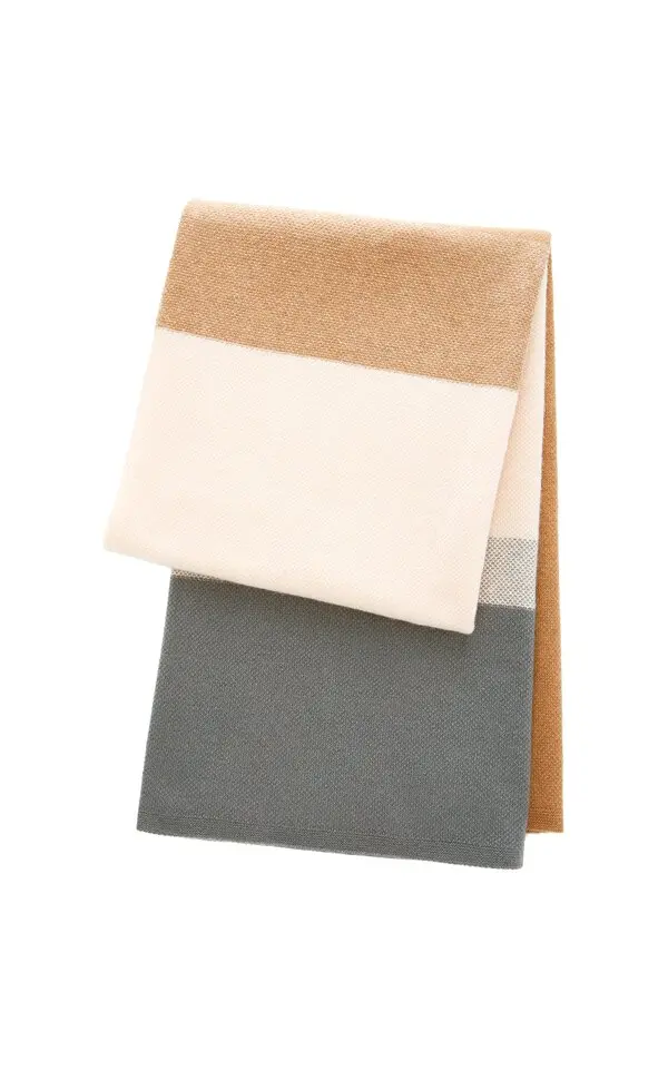 SAVED NY Array Color-block Cashmere Blanket
