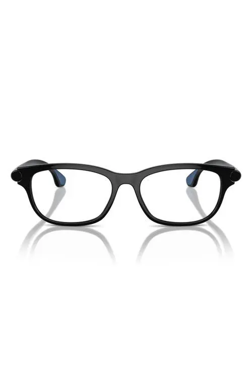 Burberry 49mm Rectangular Optical Glasses - Black /demo Lens