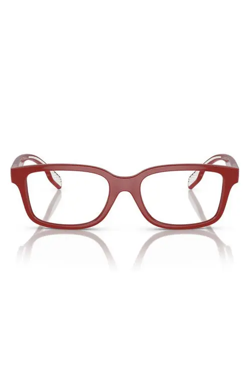Burberry 50mm Rectangular Optical Glasses - Red /demo Lens