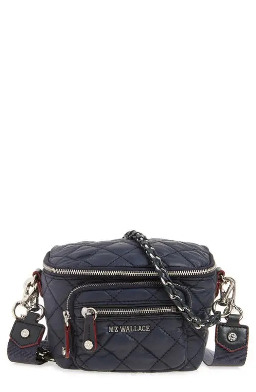 Mz Wallace Micro Crosby Diamond Quilted Nylon Sling Bag