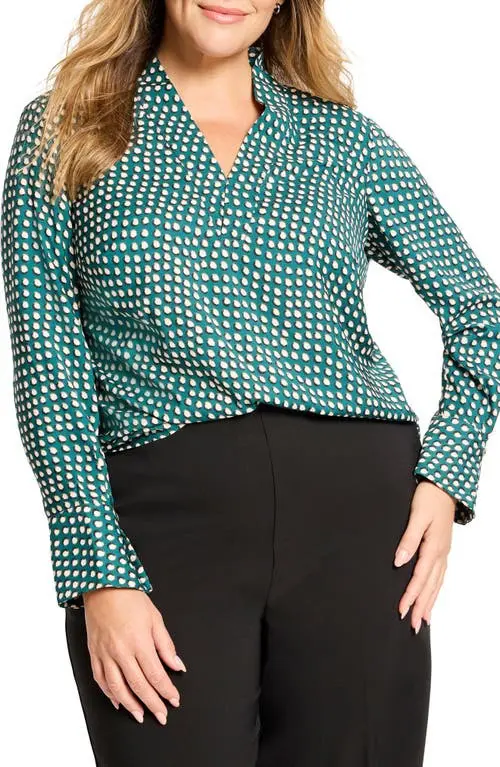 NIC+ZOE Shadow Dot Long Sleeve Top