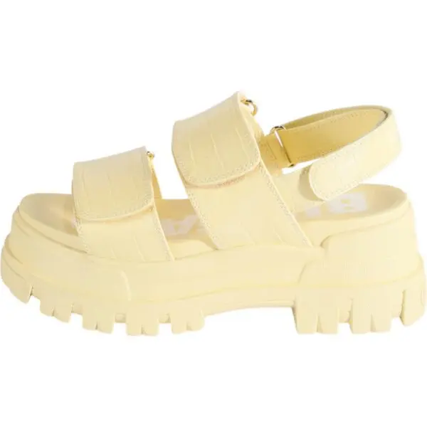 BUFFALO BOOTS Aspha Snd Platform Sandal - Croco Vanilla