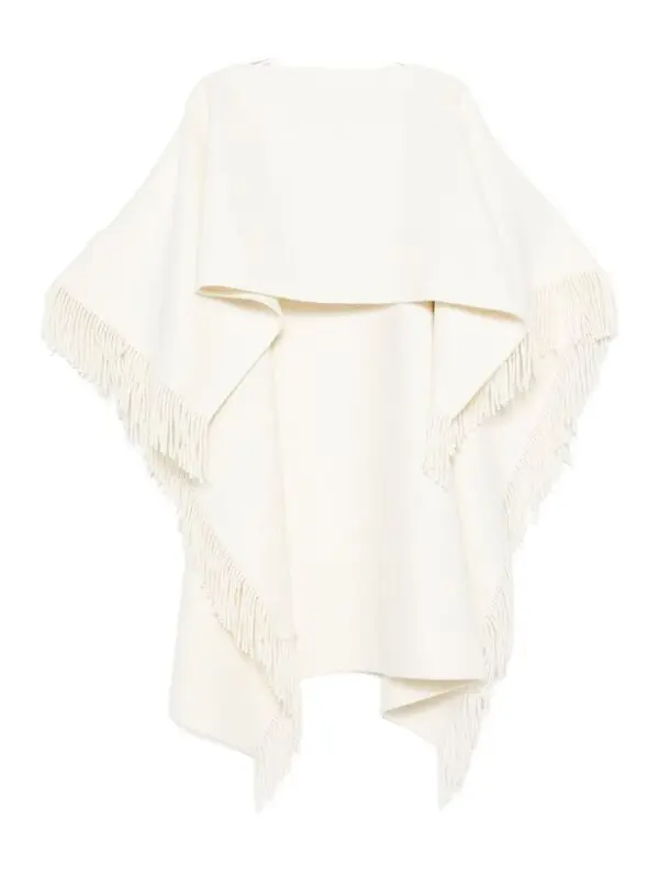 TOTÊME Fringed Wool Poncho