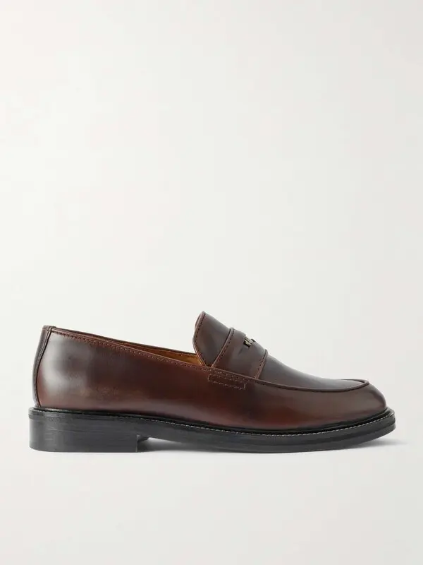 A.p.c. Marc Jacobs Embellished Leather Penny Loafers