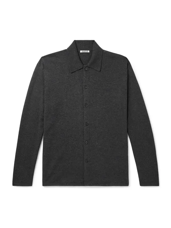 Auralee Wool Cardigan - Gray