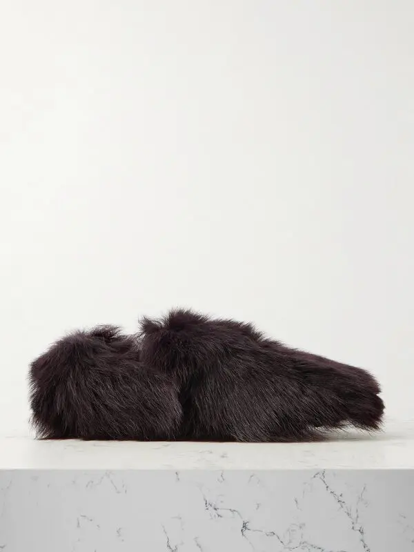 TOD'S Shearling Loafers - Brown