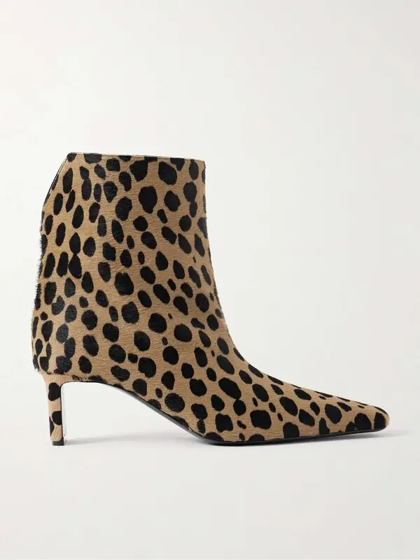 Khaite Ona Leopard-print Calf Hair Ankle Boots - Leopard Print