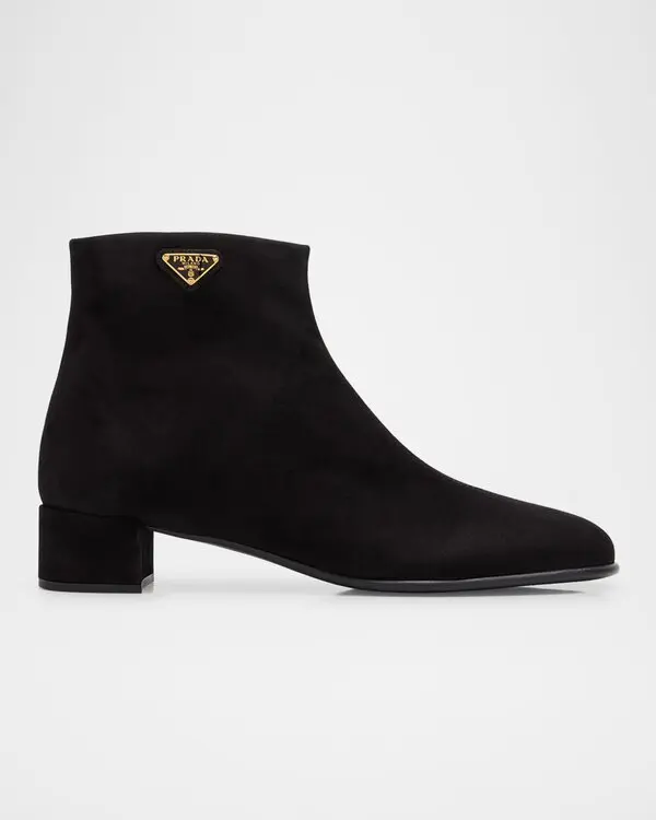 Prada Suede Ankle Booties