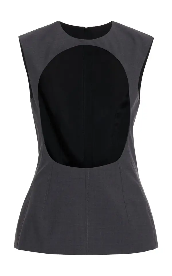 JIL SANDER Keyhole Wool Top