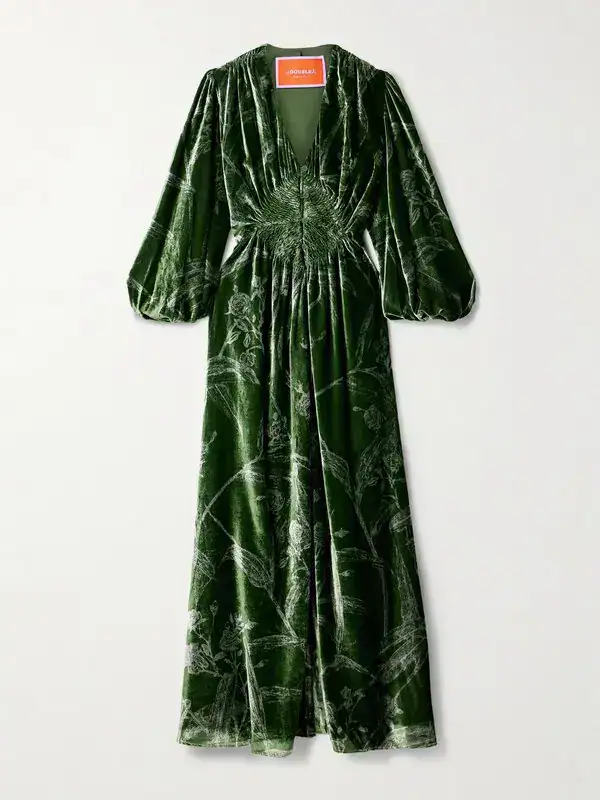 bloomingdales green velvet dress Adele Bottle Green Velvet Ruched Strappy Fishtail Maxi Dress – Club L  London main image 1
