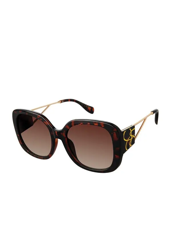 CIO Oversized Oval Sunglasses In Tortoise