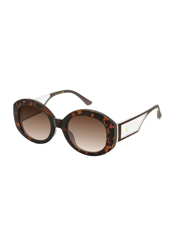 CIO Chic Oval Sunglasses In Tortoise
