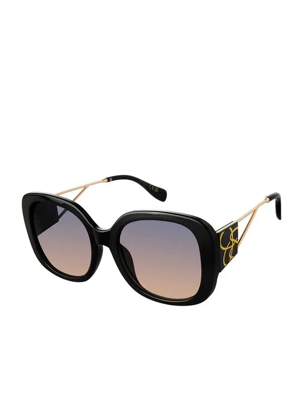 CIO Oversized Oval Sunglasses In Black