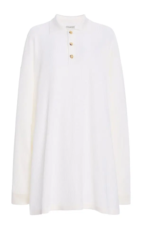 Calvin Klein Oversized Knit Polo Top