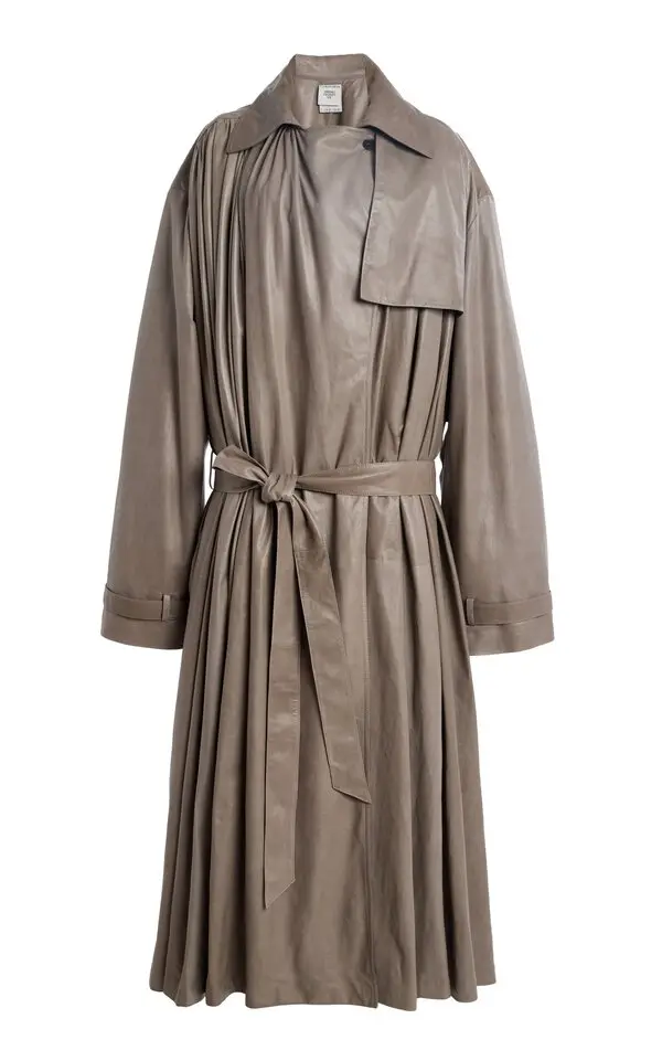 Calvin Klein Gianna Oversized Leather Trench Coat
