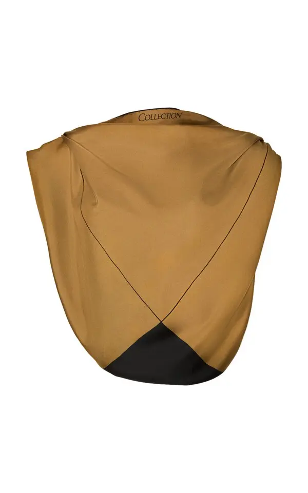 Calvin Klein Frances Scarf Silk Top - Tan