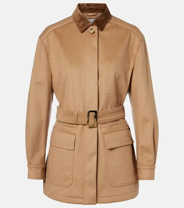 Max Mara Leva Belted Camel Hair Jacket