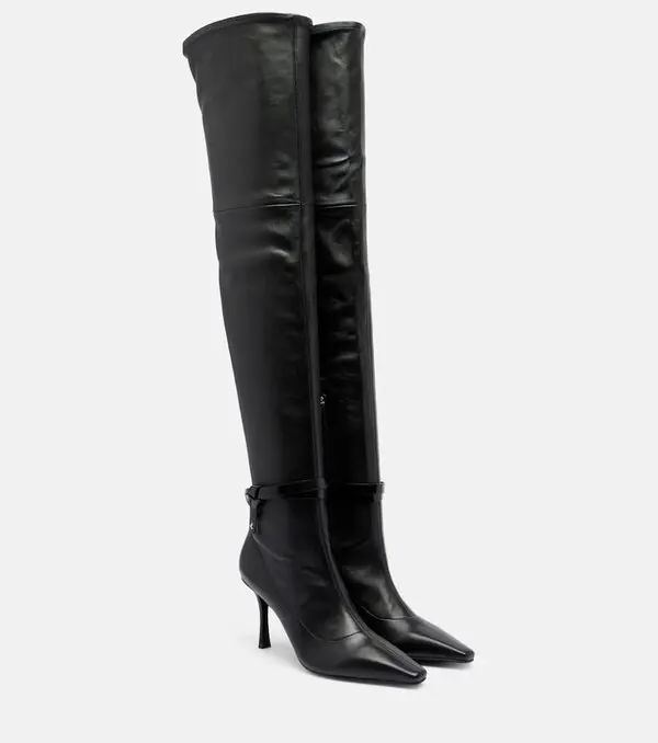 JIMMY CHOO Camie 85 Leather Over-the-knee Boots