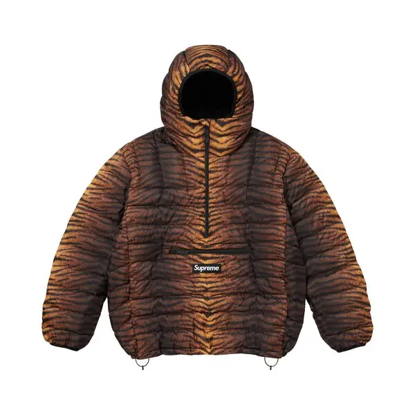 Supreme Micro Down Half Zip Hooded Pullover 'tiger