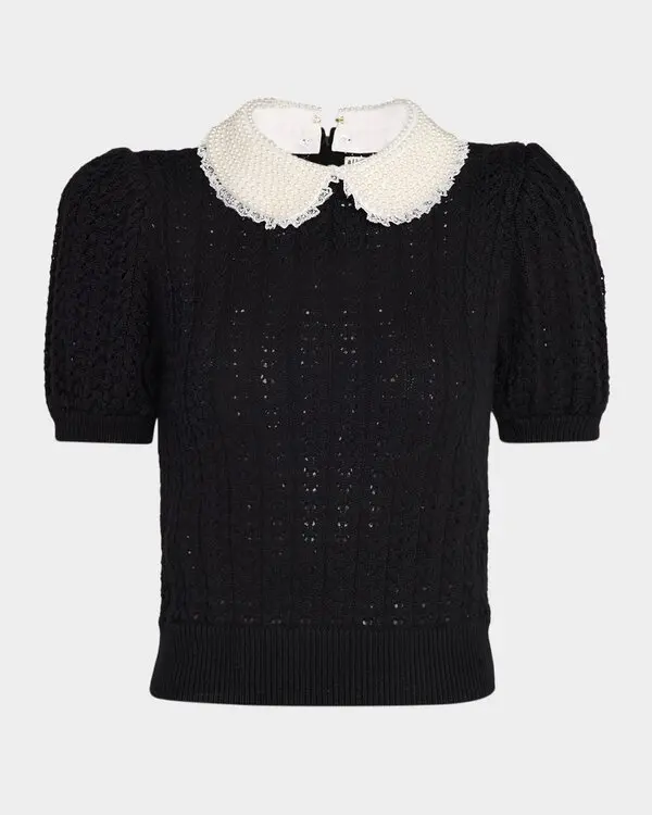 Alice + Olivia Chase Puff-sleeve Sweater