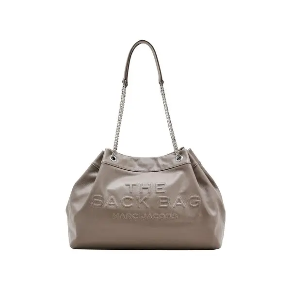 Marc Jacobs The Large Chain Leather Sack Bag 'cement