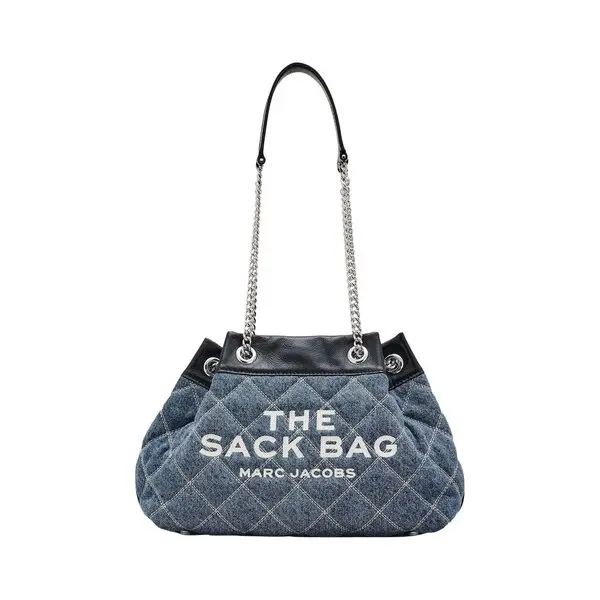 Marc Jacobs The Chain Sack Quilted Denim Bag 'light Wash