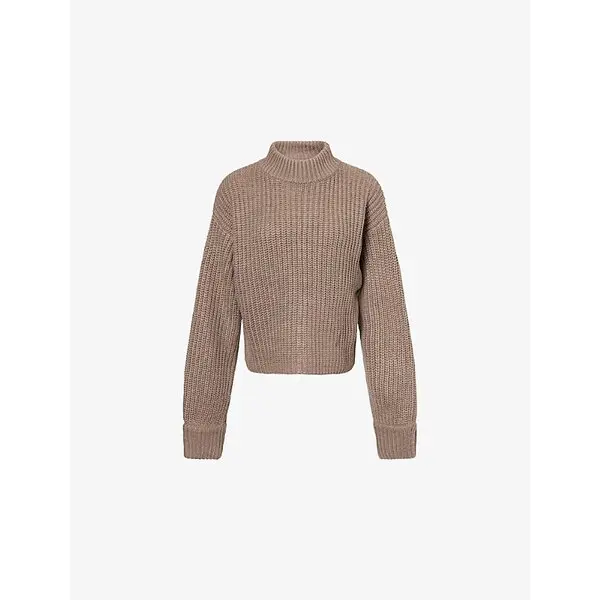 Good American Chunky Mock-neck Knitted Jumper