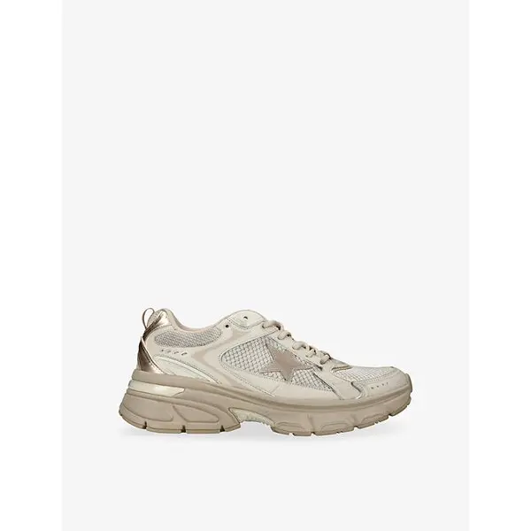 Golden Goose Lightstar Leather And Mesh Low-top Trainers