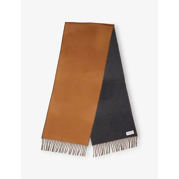 Johnstons Of Elgin Contrast Reversible Cashmere Scarf