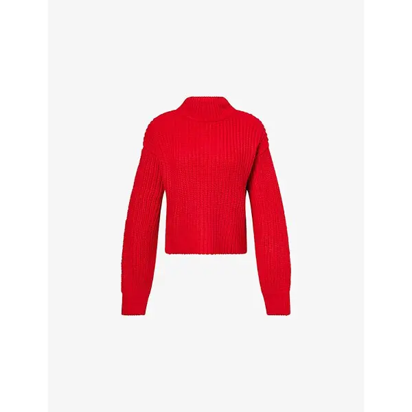 Good American Chunky Mock-neck Knitted Jumper