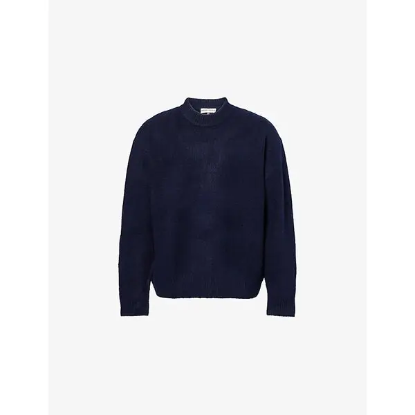 THE COUTURE CLUB Copyright Long-sleeve Knitted Jumper - Navy