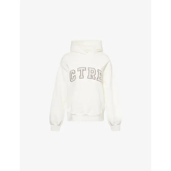 THE COUTURE CLUB Relaxed-fit Cotton-jersey Hoodie - Off White