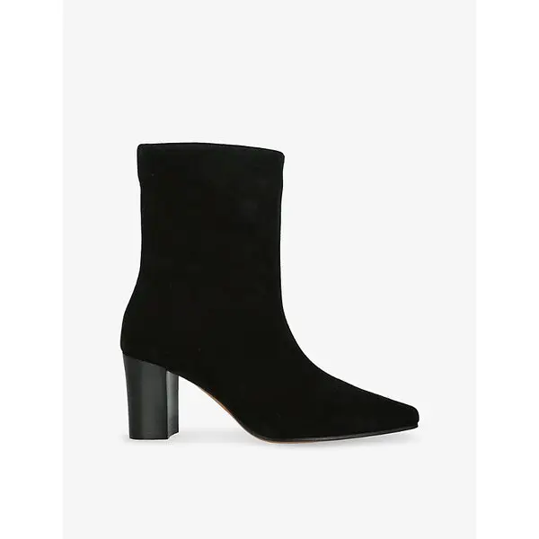 JUDE Memo Suede Heeled Ankle Boots
