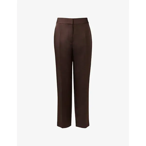 PHASE EIGHT Ivy Tapered-leg Satin Trousers
