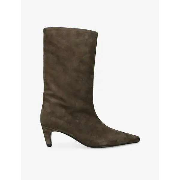JUDE Cave Suede Heeled Knee-high Boots