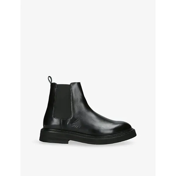 VINNY'S Officer Leather Chelsea Boots - Black