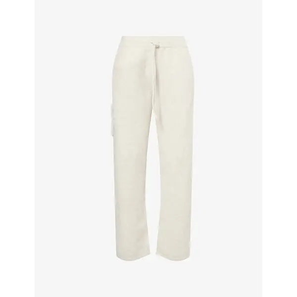 THE COUTURE CLUB Monogram Emblem Straight-leg Knitted Jogging Bottoms - Beige