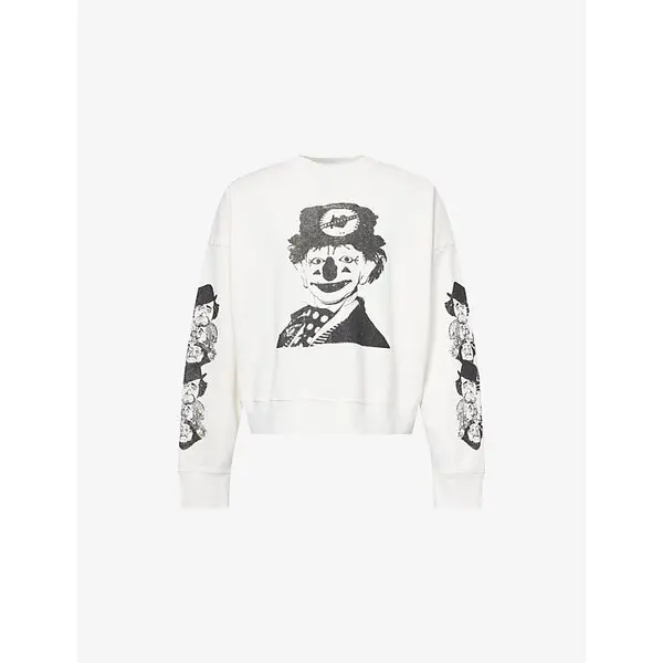 BASKETCASE Merrymaker Graphic-print Cotton-jersey Sweatshirts