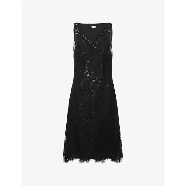 Simkhai Delphine Embroidered Woven Midi Dress