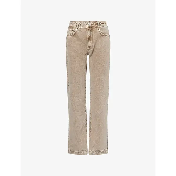 THE COUTURE CLUB Relaxed-fit Straight-leg Denim Jeans - Brownwash