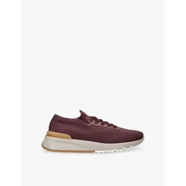 Brunello Cucinelli Branded Knitted Trainers
