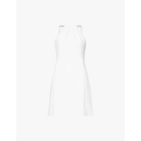 Huishan Zhang Eileen Crystal-embellished Stretch-woven Mini Dress