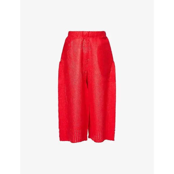 Issey Miyake Panini Crop-leg Knitted Trousers
