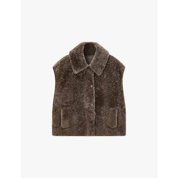 JOSEPH Molin Reversible Leather And Shearling Gilet